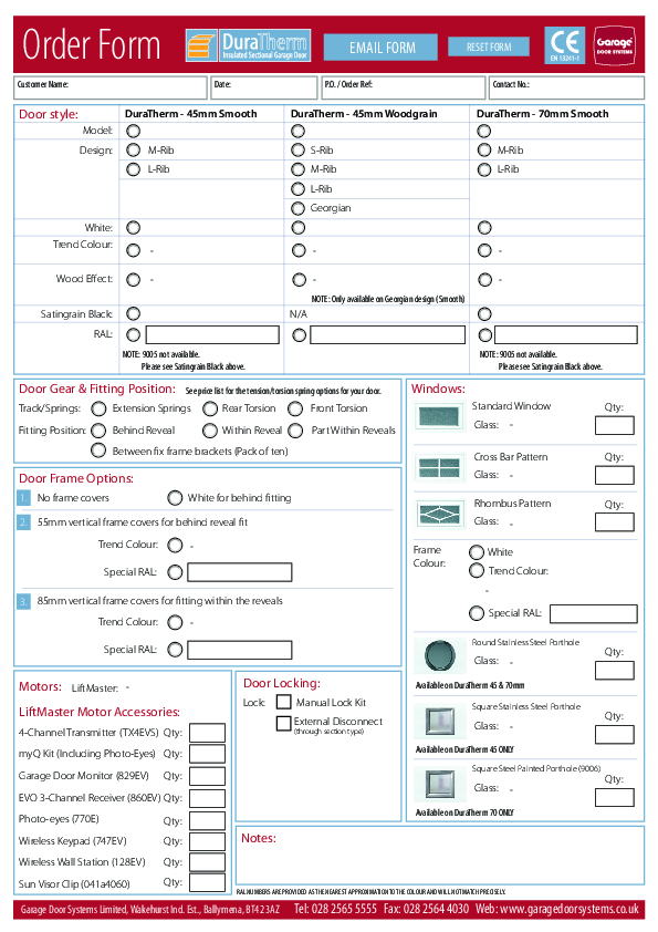 Sectional Doors Technical Information - Garage Door Systems